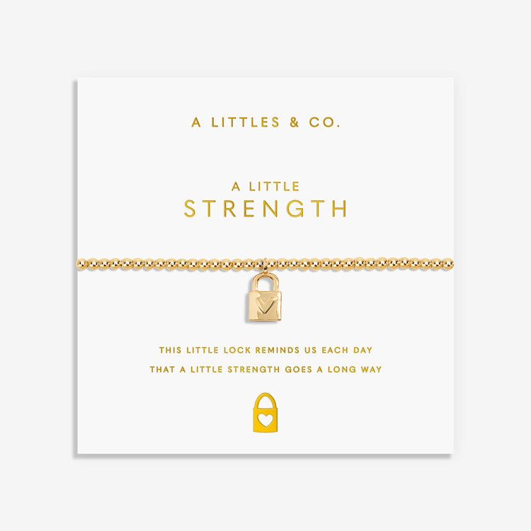 A Littles & Co Bracelet Strength Gold | Be Charmed